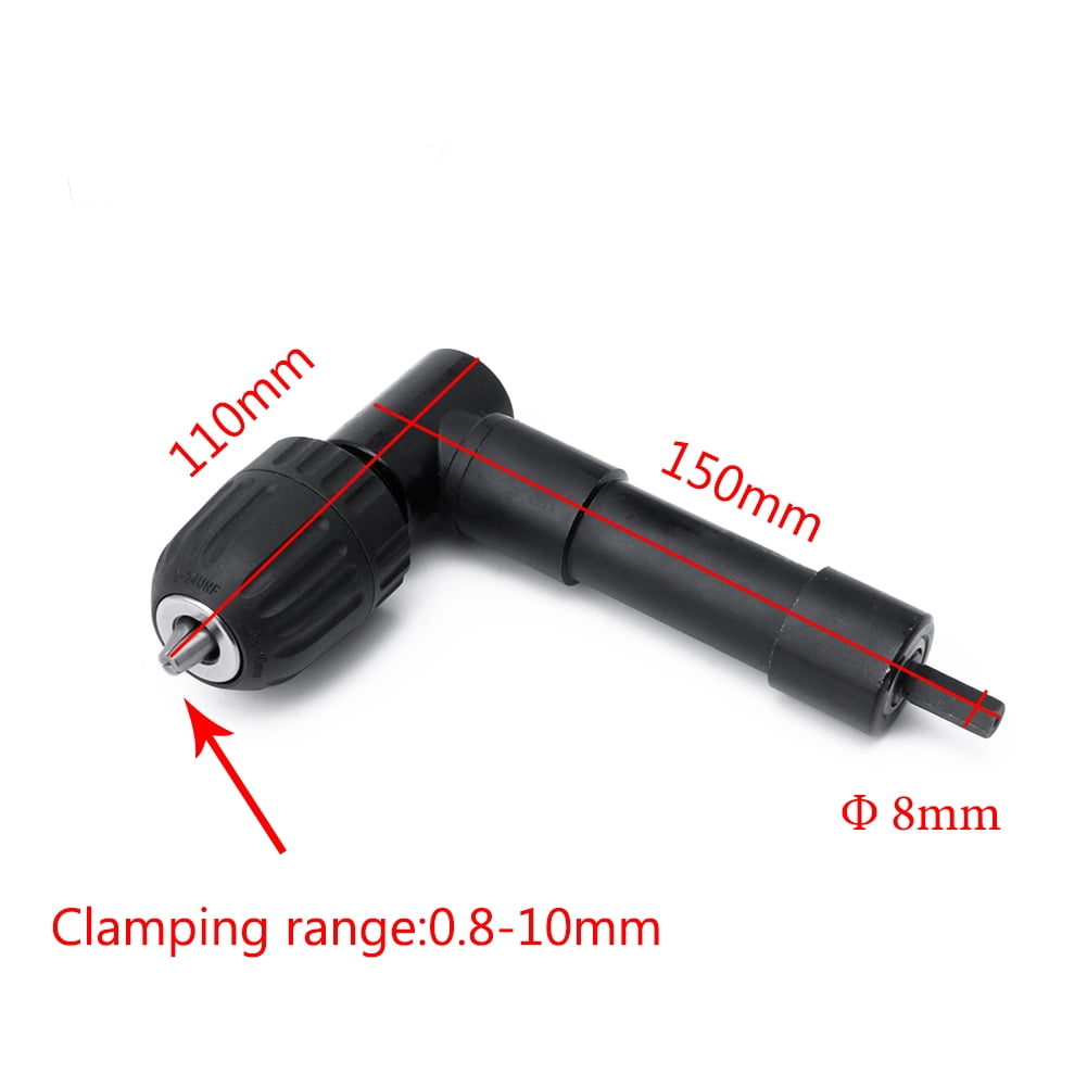 New 3 8 Right Angle 90 Degree Cordless Drill Attachment With Keyless Chuck Walmart