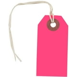 JAM Paper Tiny Neon Pink Paper Gift Tags, with String 4.75" x 2.37" x ...