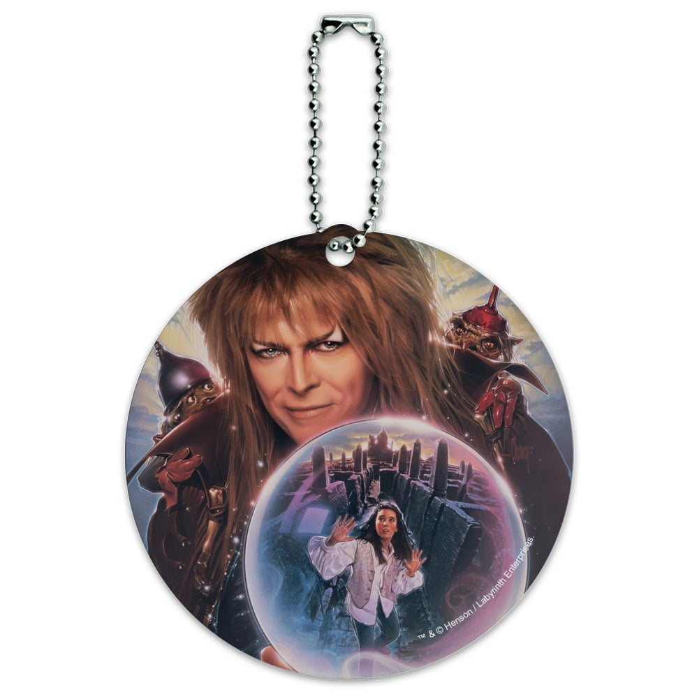 Labyrinth Crystal Ball Goblin King Jareth David Bowie Round Luggage ID ...