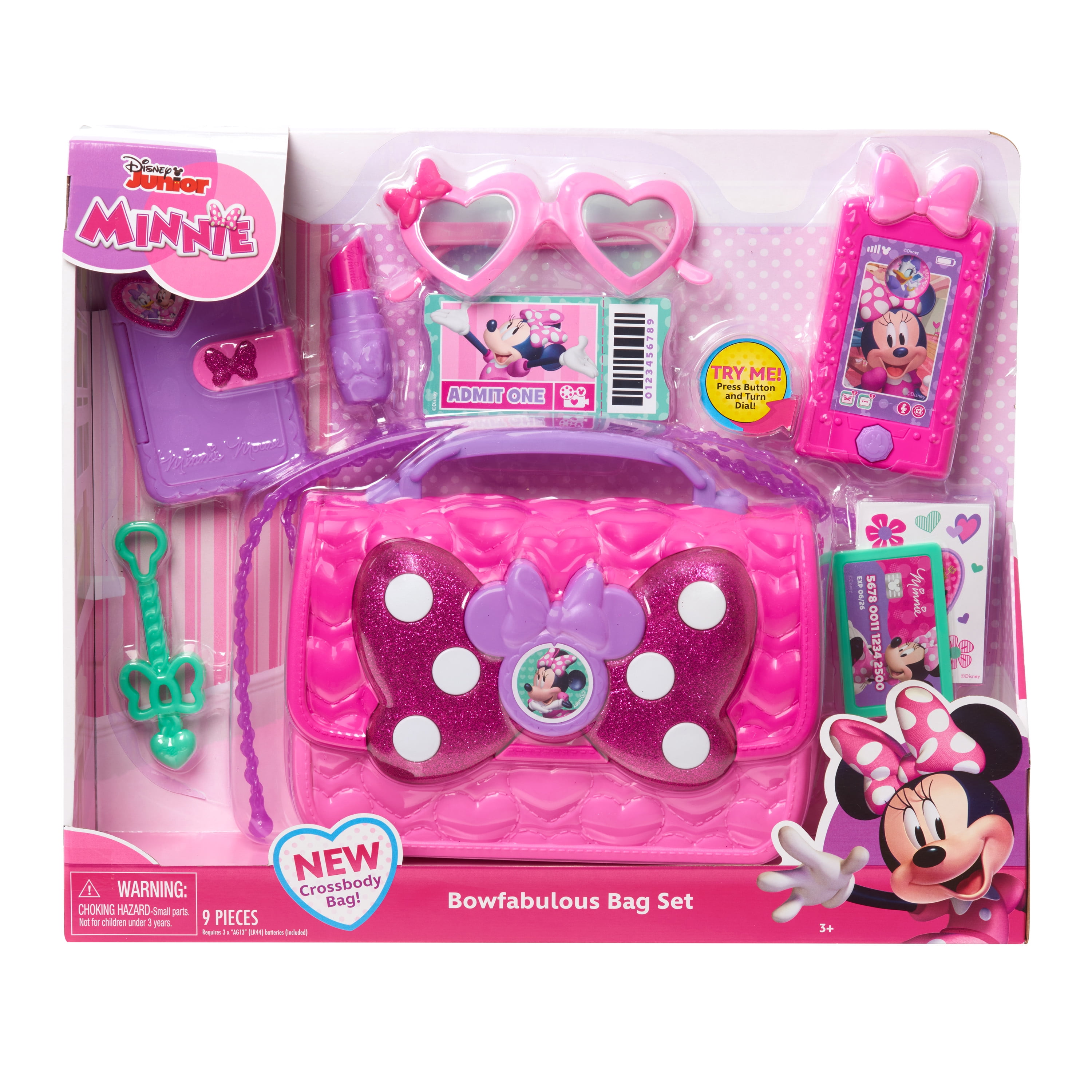Buy Just Play Disney Junior Minnie Mouse Bowfabulous Bag Set, 9-pieces ...