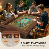 LAUSAINT HOME Board Game & Card Table for 6 Players with Removable ...