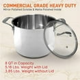 NutriChef Heavy Duty 8 Qt Stainless Steel Soup Stock Pot w/ Handles ...