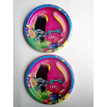 7" Trolls Square Paper Party Plate, 8ct - Walmart.com