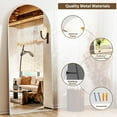 Lumora 76"x34.2" Arched Large Full Length Mirror Free-Standing Wall ...