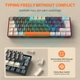 ZIYOU LANG T60 Wired 60% TKL Mechanical Gaming Keyboard with Led Rainbow Backlight Ultra-Compact ...