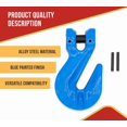 5/16" Grade 100 Cradle Clevis Grab Hook for Lifting - 5,500 LBS WLL ...