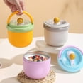 17oz Portable Lunch Food Jar with Handle ＆tableware, Sus 304 Stainless ...