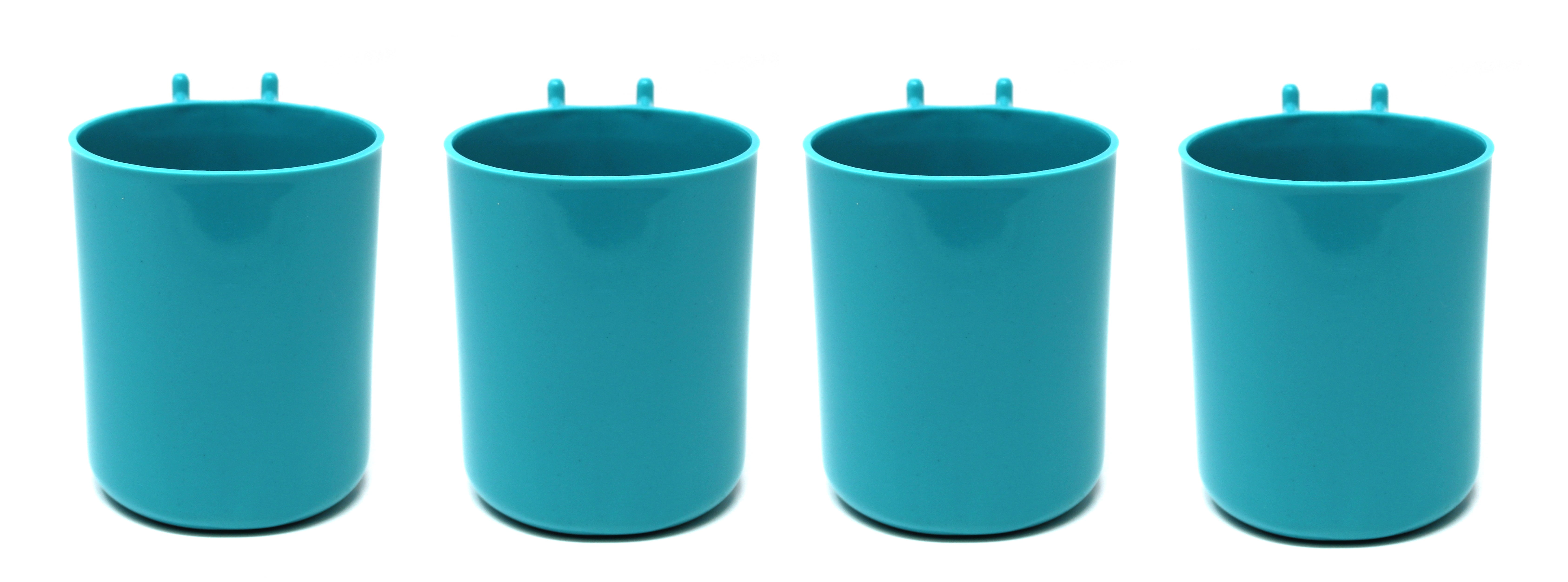 4 Pack Teal 3 inch Plastic Pegboard Cup - Crafts / Office or Art ...
