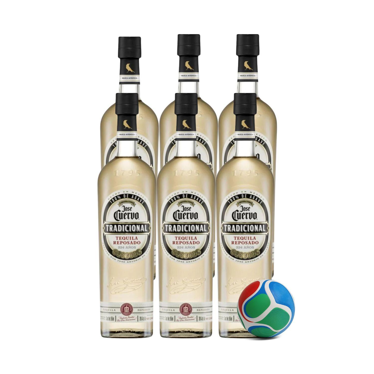 6 Tequila Jose Cuervo Tradicional Reposado 950ml+Balón Mini | Bodega ...