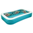 Summer Waves Inflatable Dolphin 3D Family Pool, Rectangular, Blue, Ages ...