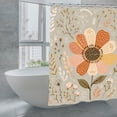Bohemian Wildflower Centerpiece Print Shower Curtain,Cloth Fabric ...