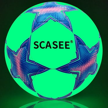 GlowCity Bright LED Soccer Ball, Size 5, Glows in the Dark, Battery ...