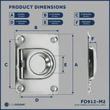 Five Oceans Rectangular Recessed Hatch, Boat Spring Loaded Pull Ring 3 ...