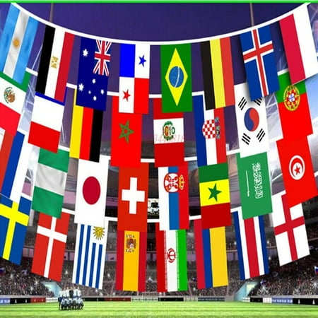 FIFA Football World Cup 32 Flag Set Nations flags Hanging Pennant ...