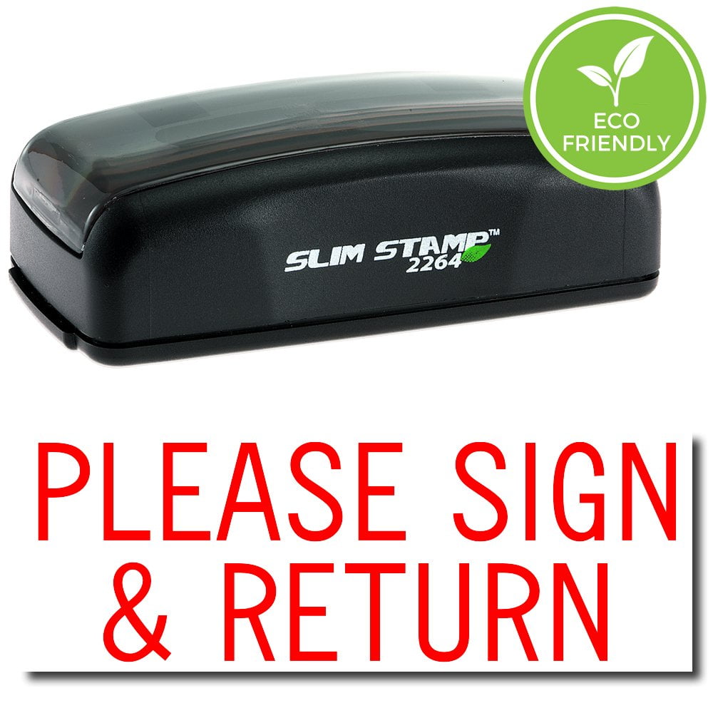Large Pre-Inked Please Sign & Return Stamp with Pink Ink - Walmart.com