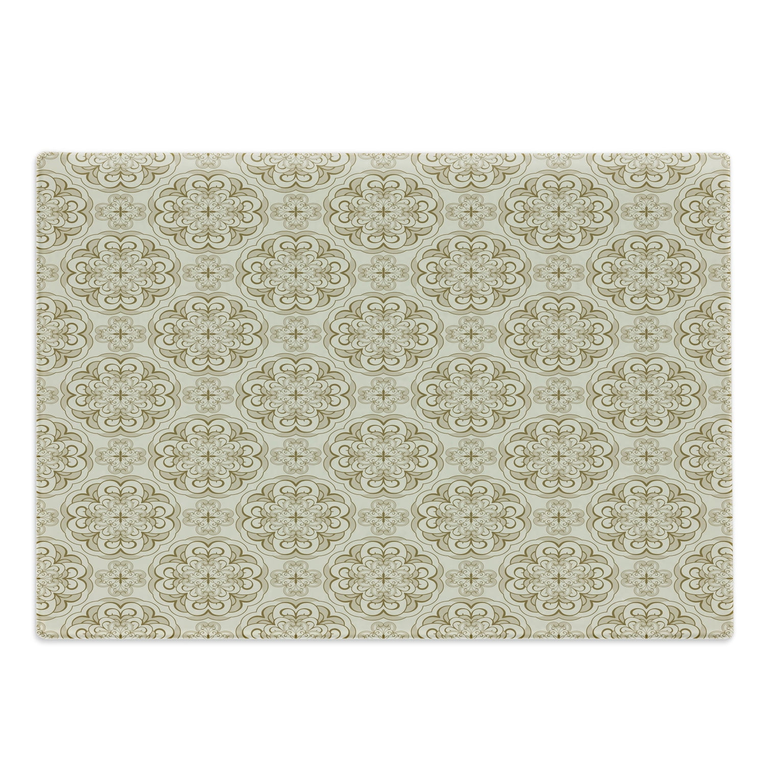 Beige Cutting Board, Baroque Floral Motif Western Classical Dramatic ...