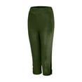 Capris Leggings For Women Summer Beach High Waist Stretch Plus Size