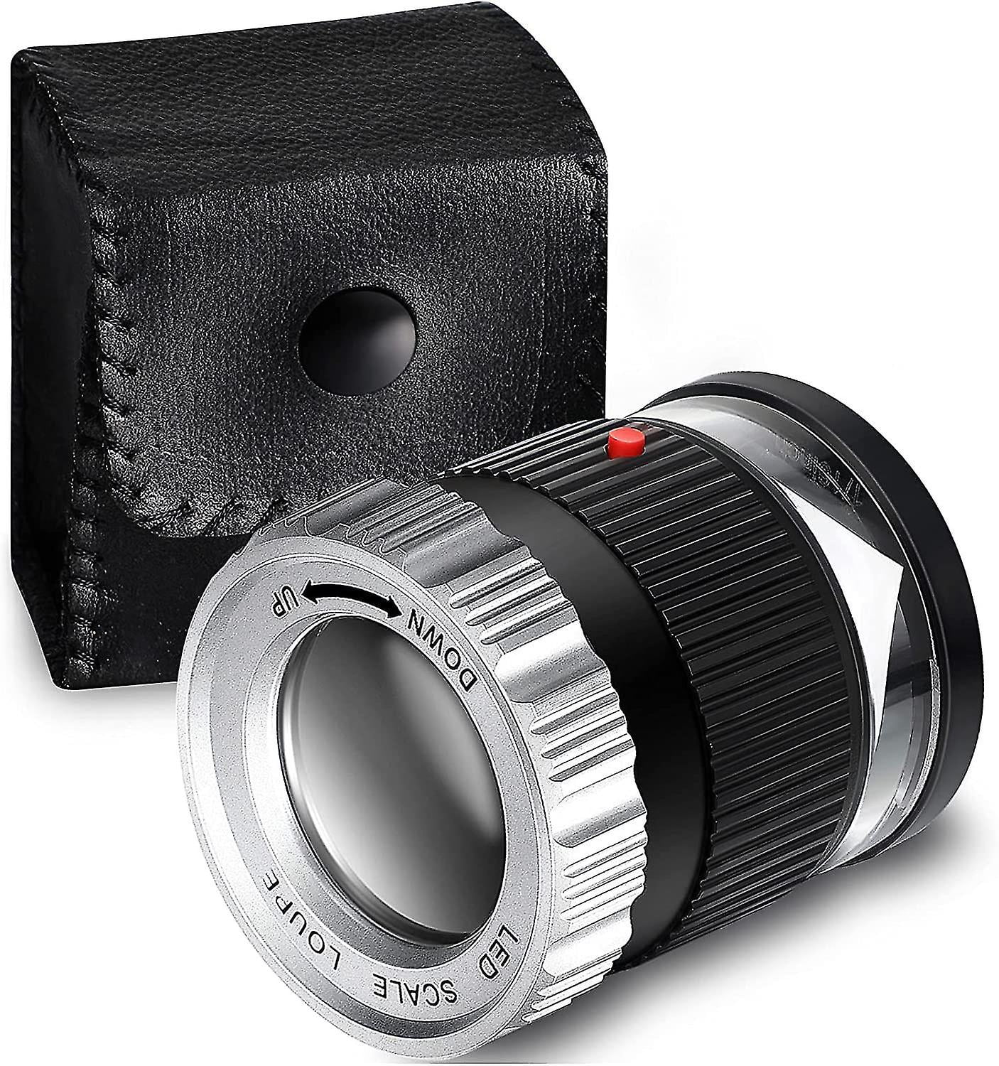 Lupa 30x Lupa iluminada por LED Lupa iluminada por rayos UV Distancia ...