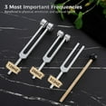 Coofit Weighted Tuning Fork Set, 128Hz, 256Hz, 512Hz, Aluminum Alloy ...