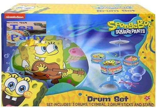 Nickolodeon SpongeBob SquarePants Drum Set Musical Toy gift for Kids ...