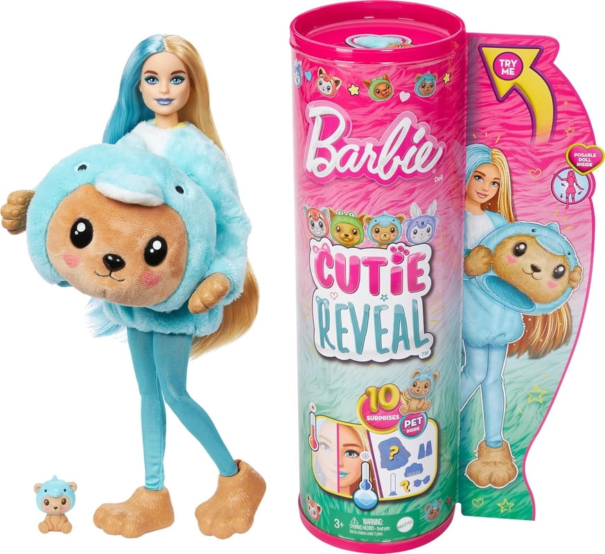 Muñeca Barbie Mattel Cutie Reveal Delfin/Oso MATTEL | Walmart en línea