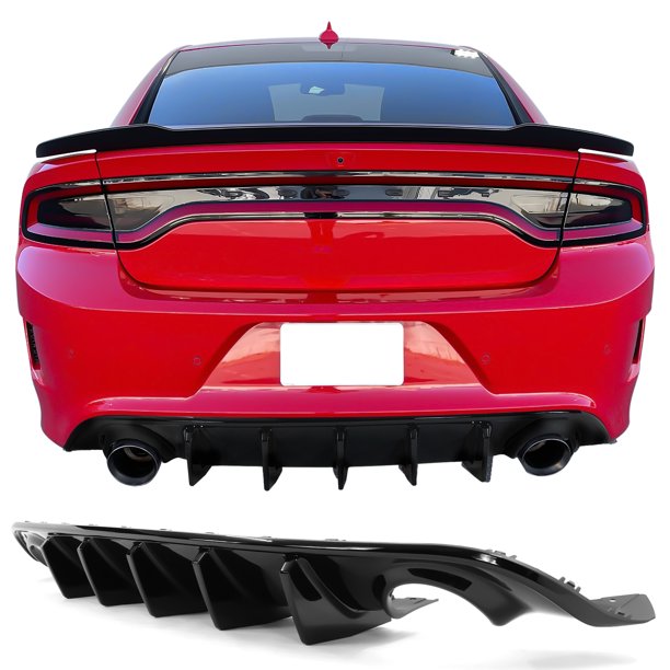 Ikon Motorsports Rear Diffuser Compatible with 15-22 Dodge Charger IKON ...