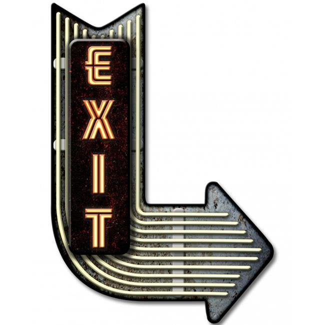 Past Time Signs PS975 17 x 25 in. Exit Right Arrow Sign - Walmart.com