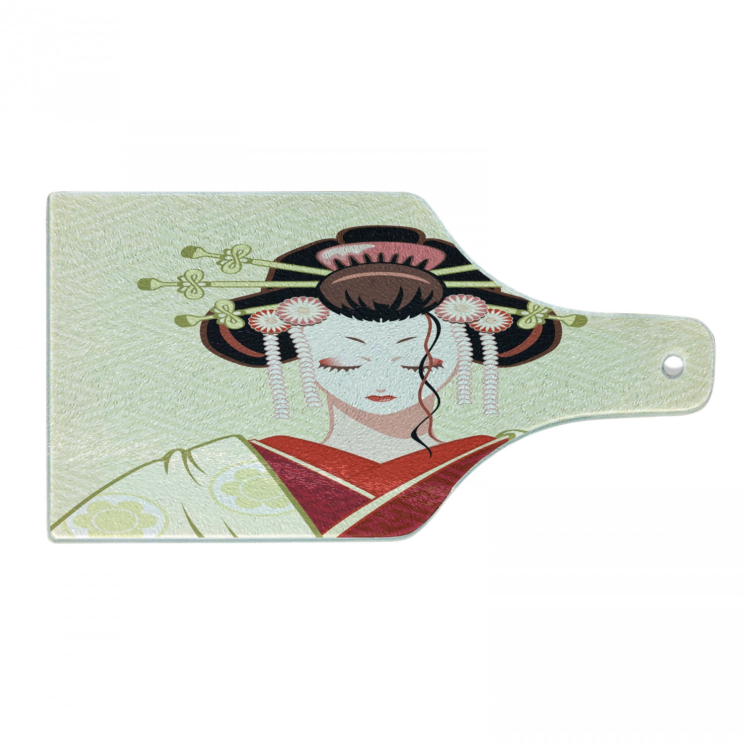 Japanese Cutting Board, Geisha Woman Portrait Traditional Kimono Maiko ...
