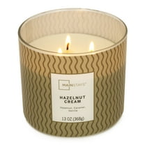 Mainstays 3-Wick Textured Wrap Hazelnut Cream Candle, 13-Ounce - Walmart.com