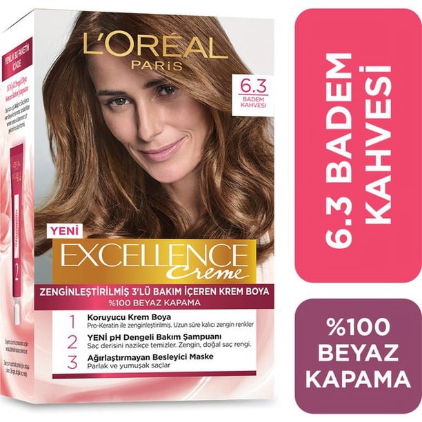 L'Oréal Paris Excellence Crème Coloration Cheveux - 6.30 Café Amande ...
