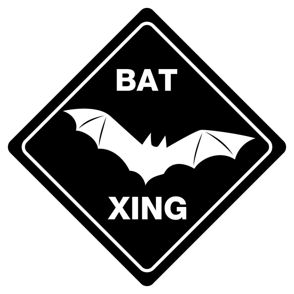 BAT CROSSING Funny Novelty Crossing Sign - Walmart.com - Walmart.com