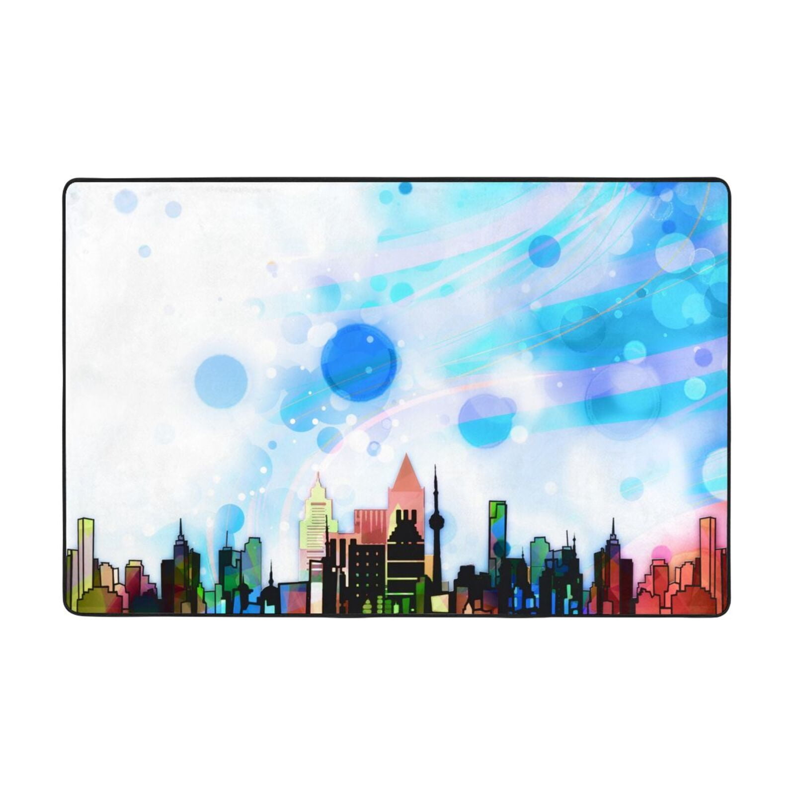 Bathroom Rug Non-Slip Mat, Super Soft Absorbent Bath Mat - Watercolor ...