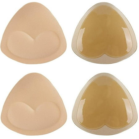 Xizioo Self-adhesive Bra Pads Inserts, Removeable Silicone Triangle ...