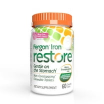 FERGON RESTORE Chewable Iron Tablets 27mg, Gluten-Free, Vegan, Orange ...