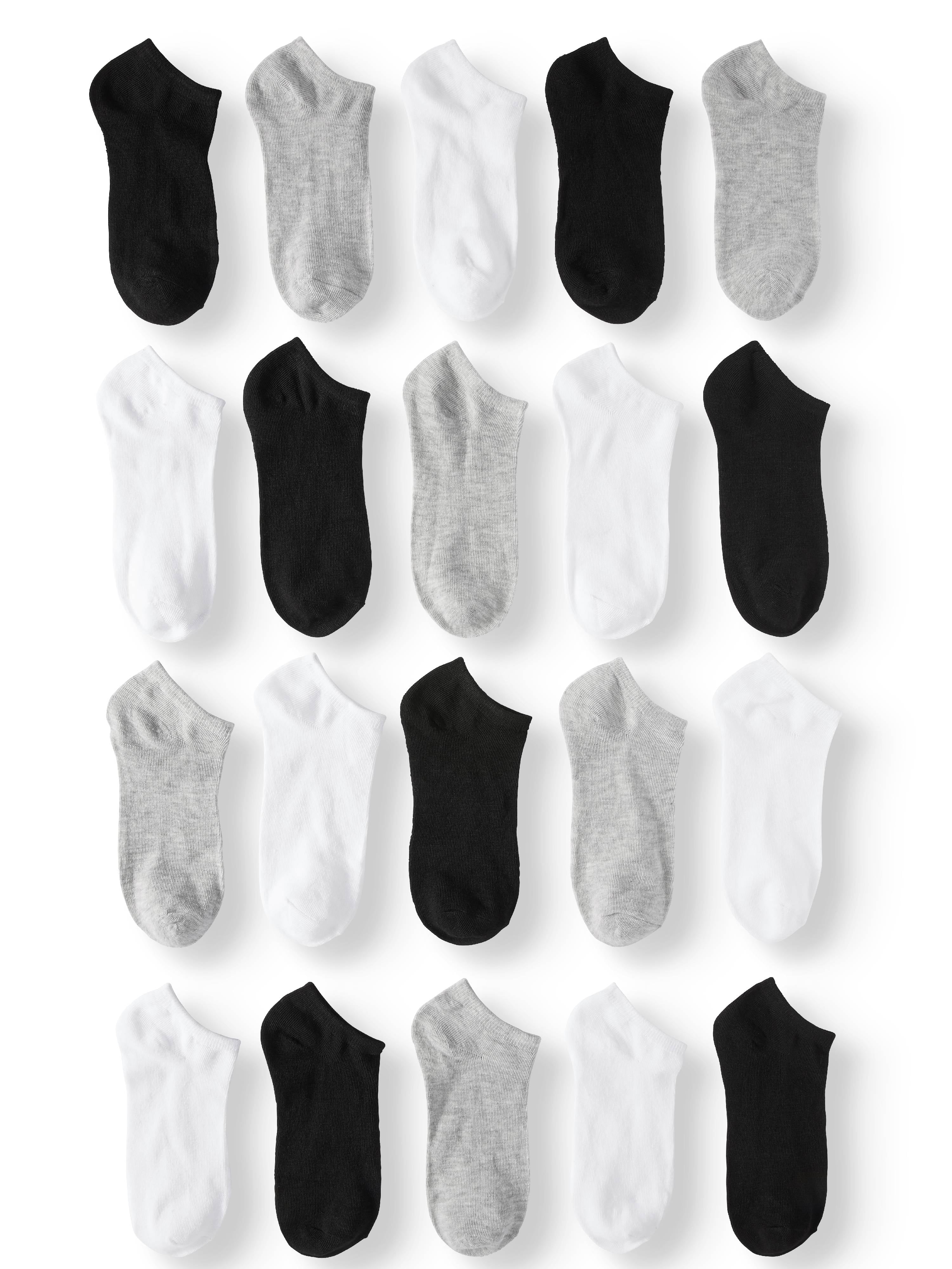 Wonder Nation Girls Socks, 20 Pack No Show Fashion, Sizes S-L – Walmart ...