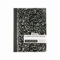 BAZIC Composition Book Black Marble College Ruled 100 Sheet Notebook, 1 ...