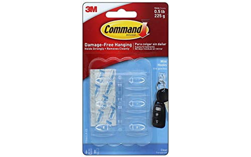 Command Clear Mini Hooks 6 Hooks, 1 Pack - Walmart.com