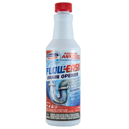 Flow-Easy 20oz "One Shot" Buffered Sulfuric Acid Drain Opener- 12pk ...
