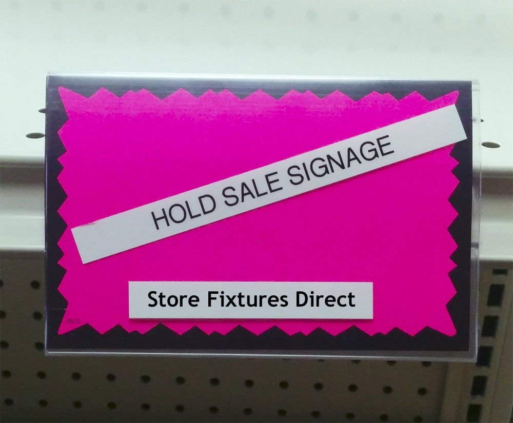 Clear Insert Sign Holder for Gondola Shelf Ticket Channel w/ 3.5" x 5.5 ...