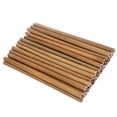 QSTDGVPW 30 Eco-friendly Bamboo Straw Reusable Wooden Sticks Tube Party ...
