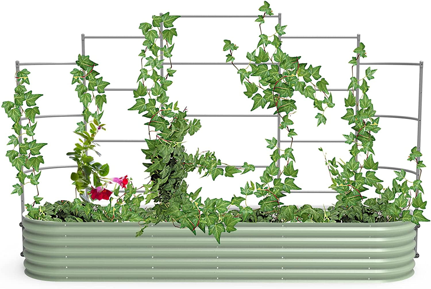Vego Garden Modular Wall Trellis System, Five Section 9.5' Long for 2.5 ...
