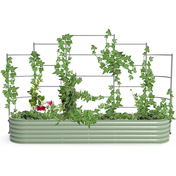 Vego Garden Modular Wall Trellis System, Five Section 9.5' Long for 2.5 ...
