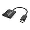 Fairikabe 4K60Hz DisplayPort to Dual Display Port Splitter Adapter, 1 ...