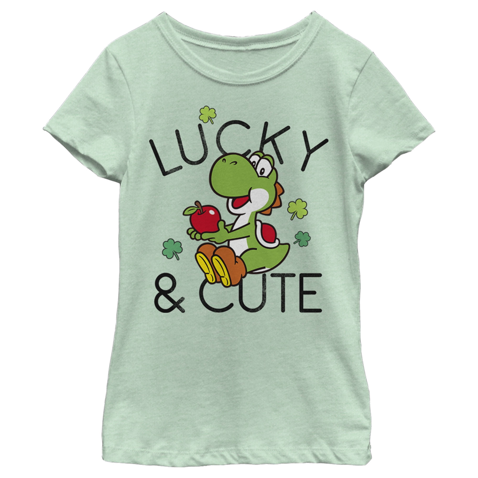 Girl's Nintendo Super Mario Yoshi St. Patrick's Day Lucky and Cute ...