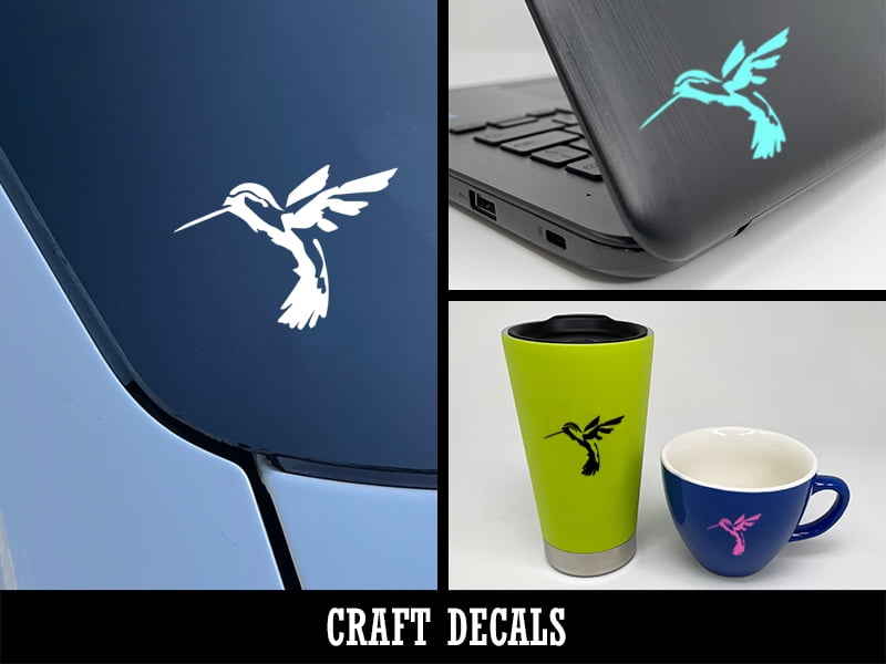 Hummingbird Sketch Craft Vinyl Indoor Outdoor Decal Sticker - Purple ...