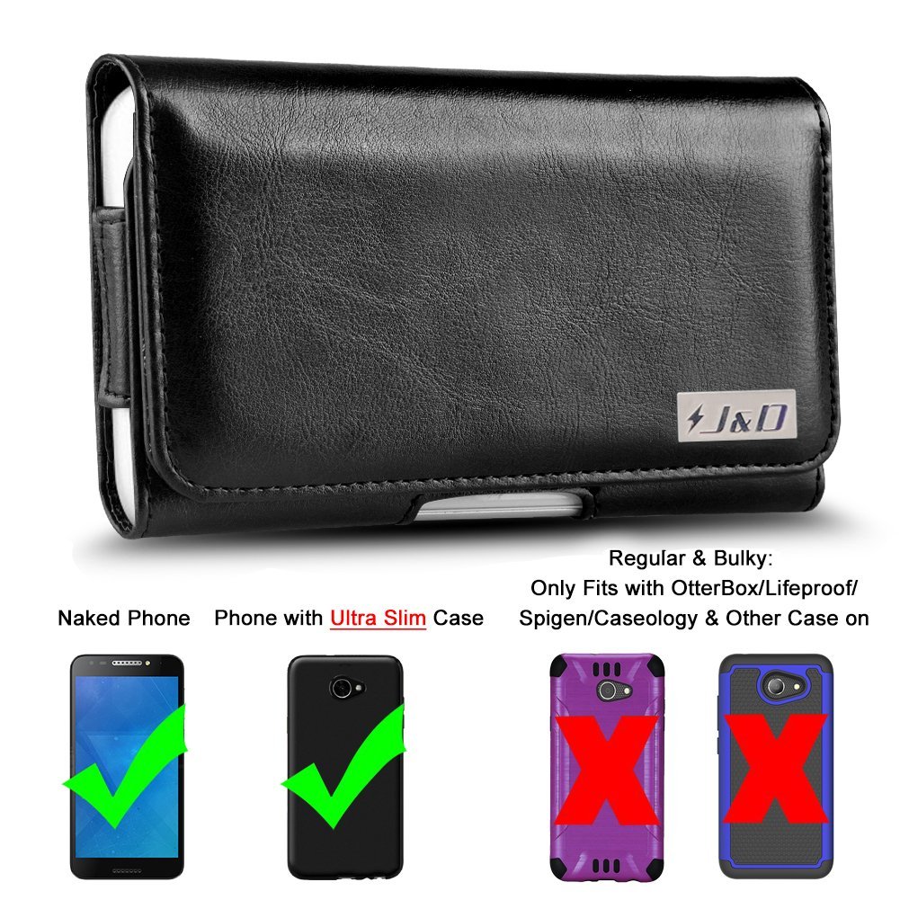 Alcatel A30 Holster, J&D PU Leather Holster Pouch Case with Belt Clip ...
