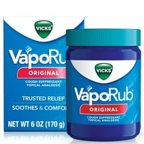 Vicks Vaporub, Adult Cold Menthol Vaporizing Chest Rub Ointment (6 oz ...
