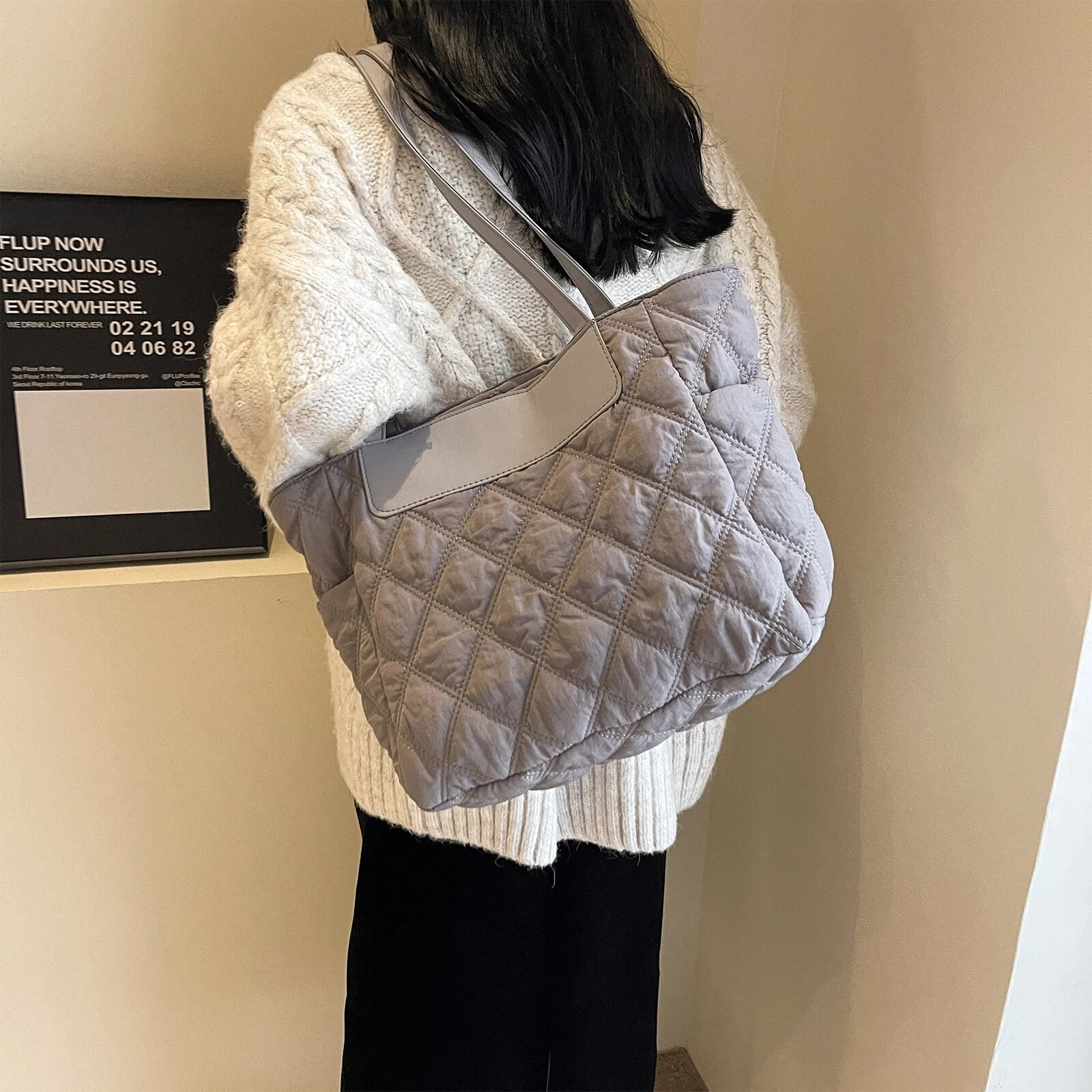 Click here for Yening Puffer Tote Bag For Women Puffy Padded Clou... prices