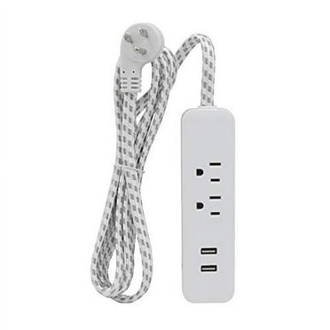 Cordinate Decor 6ft. Braided Extension Cord Tabletop Switch, 41095 ...