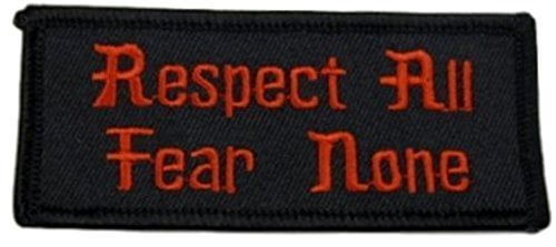 Respect All Fear None Text Iron On Embroidered Applique Patch BSPM0295 ...